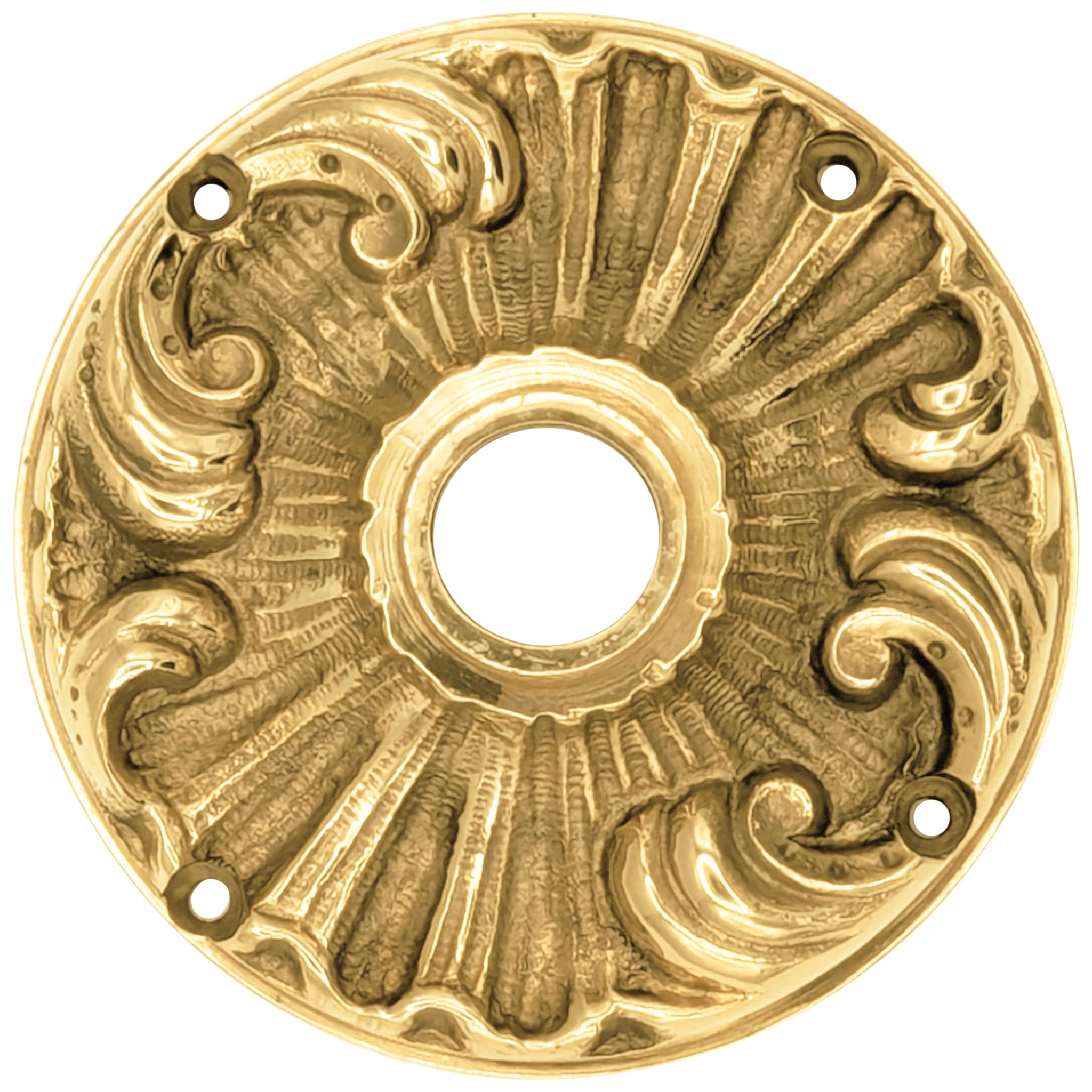 Set of Romanesque Solid Brass Rosette Plates – Copper Mountain Hardware
